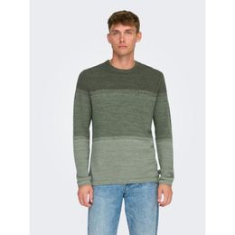 Only & Sons Only & Sons Herren ONLY & SONS Strickpullover &raquo;ONSFELIX REG 12 CREW KNIT NOOS&laquo; grau S