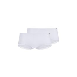 Skiny Damen Panty &raquo;Classicotton&laquo; 2er Pack, bequem, basic, mit Spitze, Baumwollmix wei&szlig; 44