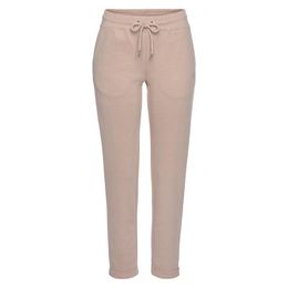 H.I.S. H.I.S Damen Sweathose Schlupfhose mit kleinem Aufschlag am Saum, Loungewear beige 32/34, N-Gr
