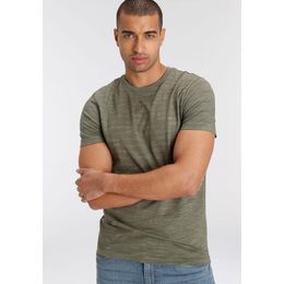AJC Herren AJC T-Shirt Kurzarm, Regular Fit, meliert, Rundhalsausschnitt gr&uuml;n L (52/54)
