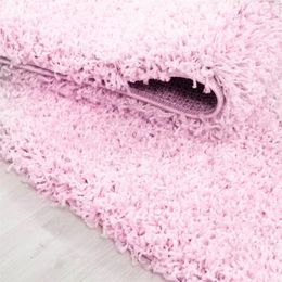 Ayyildiz Teppiche Hochflor-Teppich &raquo;Life Shaggy 1500&laquo; rund 30 mm H&ouml;he auch in rechteckig, Wohnzimmer, Langflor, gro&szlig;e Farbauswahl pink Kunstfaser