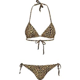 Urban Classics Damen Urban Classics Triangel-Bikini &raquo; Damen Ladies Animal Bikini&laquo; L, N-Gr
