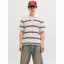Jack & Jones Jack & Jones Herren Polokragenpullover &raquo;JORMAINE KNIT STRIPE POLO SN&laquo; Baumwolle, relaxed fit XL