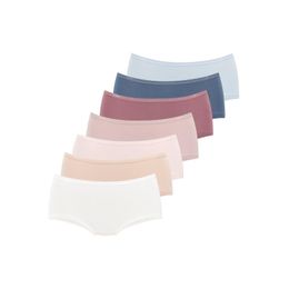 Vivance Damen Panty 7er-Pack, aus weicher Baumwollqualit&auml;t mit feiner Spitzeneinfassung 32/34