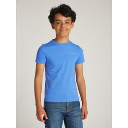Tommy Hilfiger M&auml;dchen T-Shirt &raquo;MINI CORP T-SHIRT&laquo; in Unifarbe blau 6 (116)