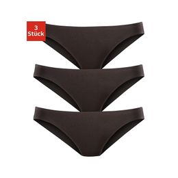 Lascana Damen Lascana Bikinislip &raquo;aus hochwertiger Modal-Qualit&auml;t&laquo; 3er-Pack schwarz 32/34