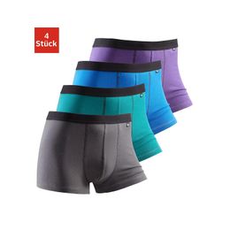 Buffalo Herren Boxer &raquo;Boxershorts f&uuml;r Herren&laquo; Packung, 4 Stk. mit schwarzem Webbund bunt S, 4 Stk.