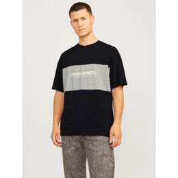Jack & Jones Jack & Jones Herren Rundhalsshirt &raquo;JJELEGACY BLOCKING TEE SS O-NECK NOOS&laquo; schwarz L