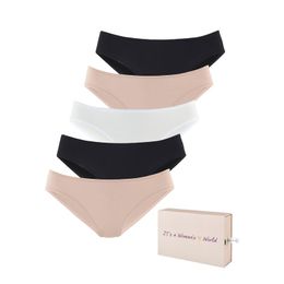 Lascana Damen Lascana Jazz-Pants Slips 5er-Pack, aus Baumwolle, mit sch&ouml;ner Aufbewahrungsbox beige 36/38