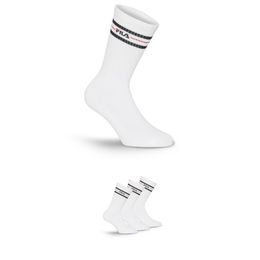 Fila Damen Socken &raquo;UNISEX LIFESTYLE PLAIN SOCKS&laquo; 3 Paar, 3 Stk. tlg. mit Logo-Schriftzug wei&szlig; 35-38