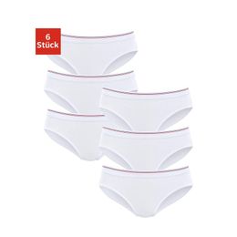 H.I.S. H.I.S Damen Bikinislip 6er-Pack, aus elastischer Baumwoll-Qualit&auml;t wei&szlig; 32/34