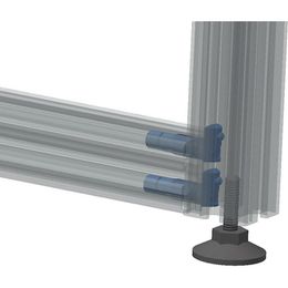 bedrunka hirth workalu Arbeitstisch, Grundgestell, Aluminium, 4-Fu&szlig;, BxH 1000 x 850 mm