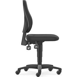 bimos Arbeitsdrehstuhl Unitec, mit Gasfeder-H&ouml;henverstellung, Stoffbezug, schwarz, mit Rollen