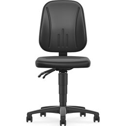 bimos Arbeitsdrehstuhl Unitec, mit Gasfeder-H&ouml;henverstellung, Kunstlederbezug, schwarz, mit Rollen