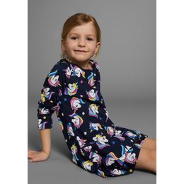Kidsworld M&auml;dchen Kidsworld Jerseykleid &raquo;f&uuml;r kleine M&auml;dchen&laquo; festliche Anl&auml;sse, kniefreie L&auml;nge, eleganter Stil blau 140/146, N-Gr