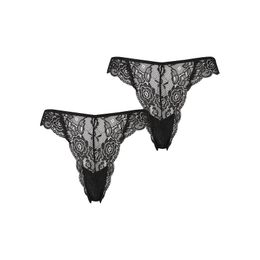 Urban Classics Damen Urban Classics Panty &raquo; Ladies Allover Lace Tanga 2-Pack&laquo; XL
