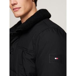 Tommy Hilfiger Herren Parka &raquo;ROCKIE UTILITY PARKA&laquo; mit Kapuze Winterjacke, Outdoorjacke hoch geschlossen, Stehakragen mit Fellimitat schwarz S
