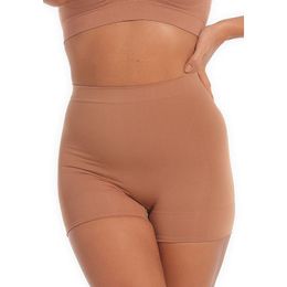 MAGIC BODYFASHION Damen MAGIC BODYFASHION Shapinghose &raquo;Booty Booster Short&laquo; herausnehmbare Einlegepads braun XL