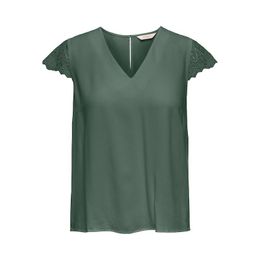 Only Damen Only Kurzarmbluse &raquo;ONLELVA-VIA S/S DETAIL TOP WVN CS FR&laquo; Viskose, Spitze S