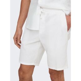 Only & Sons Only & Sons Herren ONLY & SONS Shorts &raquo;ONSLINUS 0007 COT LIN SHORTS NOOS&laquo; wei&szlig; XL, N-Gr