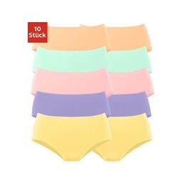 Petite Fleur Damen Petite Fleur H&uuml;ftslip 10er-Pack, aus elastischer Baumwolle bunt 32/34