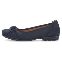 Gabor Damen Ballerina &raquo;FLORENZ&laquo; Business Schuhe, Slipper mit modischem Knoten, Weite G blau 35