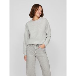 Vila Damen Sweatshirt &raquo;VISANDY L/S SWEAT TOP - NOOS&laquo;, Viskosemischung, regular fit grau L