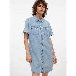 V&eacute;ro Moda Vero Moda Damen Jeanskleid &raquo;VMJENNIE SS SHORT DENIM DRESS NOOS&laquo; Brusttaschen blau XL, N-Gr