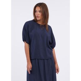 Ragwear Damen Kurzarmshirt &raquo;CAIT&laquo; Kurzarm mit elastischem Abschluss im Relax Fit blau S (36)