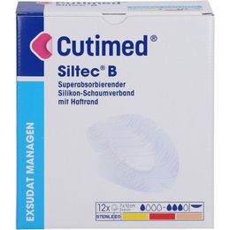 Cutimed Siltec B Schaumverb.7x10 cm oval 12 St