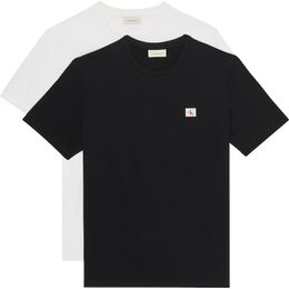 Calvin Klein Jeans Herren T-Shirt &raquo;SS BADGE TEE 2 PACK&laquo; Packung, 2er-Pack, 2 Stk. Mit Rundhalsausschnitt wei&szlig; L