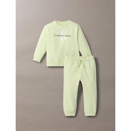 Calvin Klein Jeans Jungen Shirt & Hose &raquo;MONOGRAM CN SWEATSHIRT SET&laquo; Set, 2 Stk. f&uuml;r Babys bis 2 Jahre gr&uuml;n