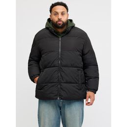 Jack & Jones PlusSize Jack & Jones Plussize Herren Jack & Jones PlusSize Steppjacke &raquo;JJMAZE PUFFER COLLAR PLS&laquo; ohne Kapuze schwarz 4XL