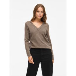 Vila Damen V-Ausschnitt-Pullover &raquo;VINIKOLINA V-NECK L/S KNIT TOP - NOOS&laquo; S