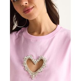 Bianco Lucci T-Shirt Damen Gr&ouml;&szlig;e S rosa / transparent