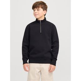 Jack & Jones Jack & Jones Junior Herren Sweatshirt &raquo;JJEBRADLEY SWEAT HALF ZIP NOOS JNR&laquo; schwarz 140