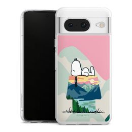 DeinDesign Google Pixel 8 Handy Silikon H&uuml;lle Case transparent Handyh&uuml;lle Official Licensed Product Peanuts Snoopy Silikon Case