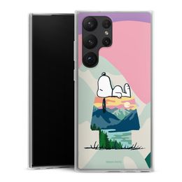 DeinDesign Galaxy S23 Ultra Handy Silikon H&uuml;lle Case transparent Handyh&uuml;lle Official Licensed Product Peanuts Snoopy Silikon Case
