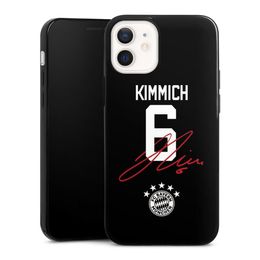 DeinDesign iPhone 12 mini Handy Slim Case extra d&uuml;nn Silikon Handyh&uuml;lle schwarz H&uuml;lle Fcb Fc Bayern M&uuml;nchen Kimmich Silikon Slim Case