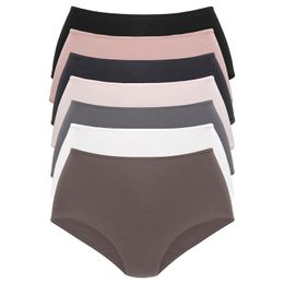 Vivance Damen Taillenslip 7er-Pack, in frischen und gedeckten Farben bunt 32/34