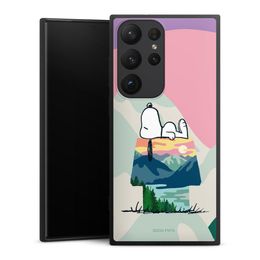 DeinDesign Galaxy S23 Ultra Handy Premium Silikon H&uuml;lle Handyh&uuml;lle schwarz Case Official Licensed Product Peanuts Snoopy Silikon Premium Case