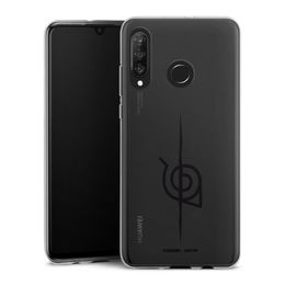 DeinDesign Huawei P30 Lite Handy Silikon H&uuml;lle Case transparent Handyh&uuml;lle Konoha Sasuke Naruto Shippuden Silikon Case