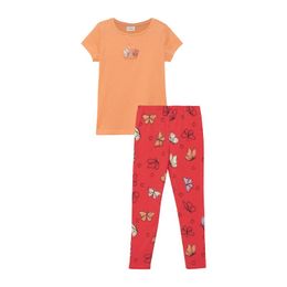 s.Oliver Junior M&auml;dchen s.Oliver Junior Shirt & Leggings 2 2er Set, gemusterte Leggings und Sommershirt, f&uuml;r Girls 104/110