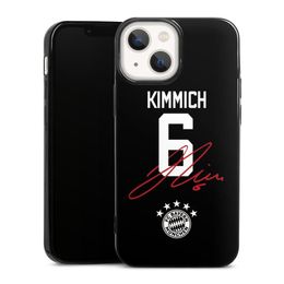 DeinDesign iPhone 13 Mini Handy Slim Case extra d&uuml;nn Silikon Handyh&uuml;lle schwarz H&uuml;lle Fcb Fc Bayern M&uuml;nchen Kimmich Silikon Slim Case