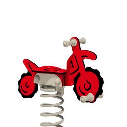Robuste Federwippe Motorrad Trickey - 19mm HDPE Kunststoff Wipptier f&uuml;r &ouml;ffentlichen Bereich - Witterungsbest&auml;ndig & Sicher mit Bodenanker - Wickey