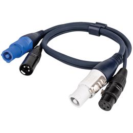 DAP-Audio DAP FP17 Hybridkabel - powerCON & 3-pin XLR - 0,75 m