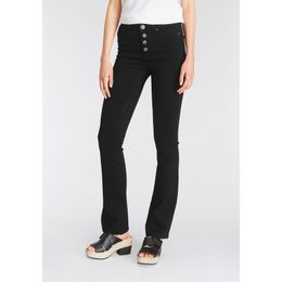 Arizona Damen Bootcut-Jeans &raquo;Ultra Stretch&laquo; hohe Leibh&ouml;he, ausgestellte Beinform schwarz 36, N-Gr