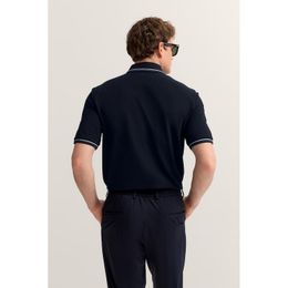 Bugatti Herren Bugatti Poloshirt &raquo;Modern Fit&laquo; Basic Essential aus Baumwolle blau S