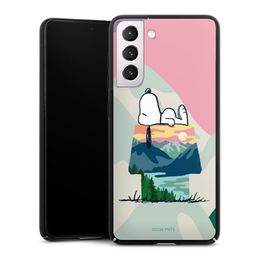 DeinDesign Galaxy S21 FE 5G Handy Hard Case Schutzh&uuml;lle schwarz Smartphone Backcover Official Licensed Product Peanuts Snoopy Hard Case