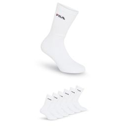 Fila Damen Sportsocken &raquo;UNISEX CREW TENNIS FULL TERRY SOCKS&laquo; 6 Stk. tlg. mit eingestrickem Logo wei&szlig; 39-42